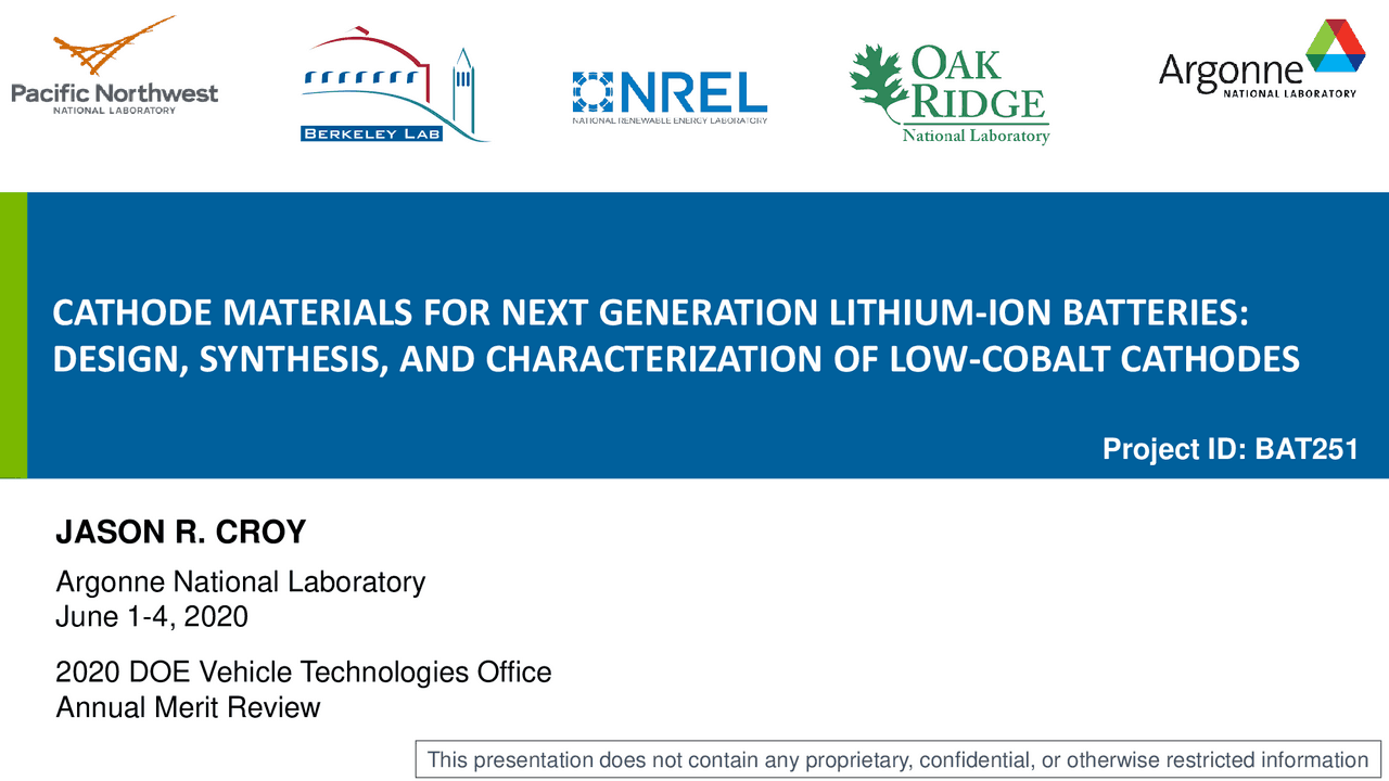 Cathode Materials for Next Generation Lithium-Ion Batteries | Study ...