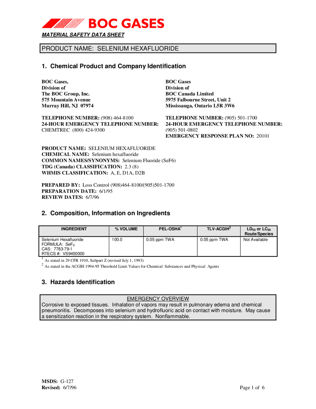 Product Name Selenium Hexafluoride 1 Chemical Lecture Notes