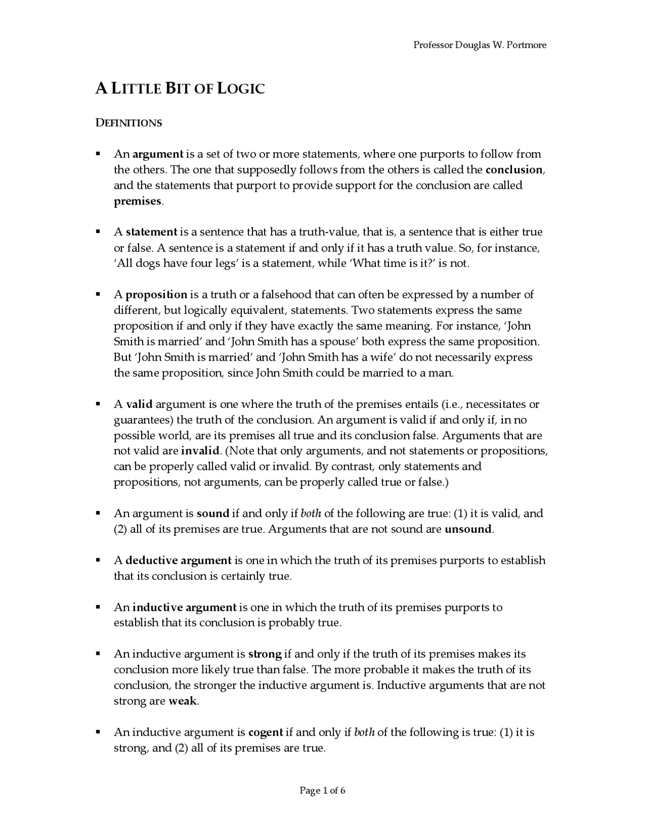 Procedure for Constructing a Counterexample: | Exams Logic | Docsity