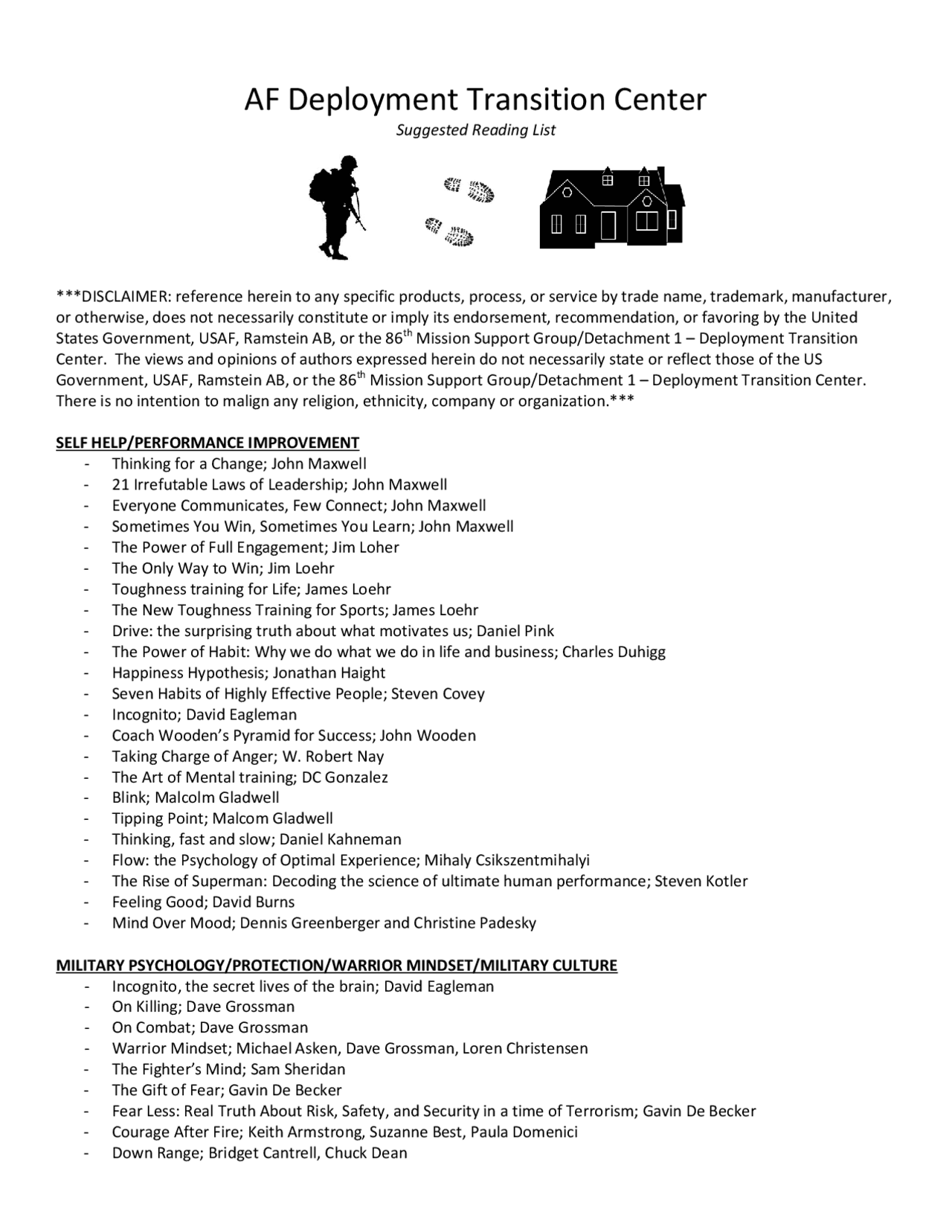 AF Deployment Transition Center | Lecture notes Art | Docsity