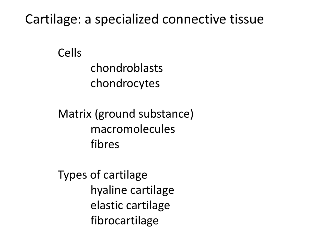 Cartilage: a specialized connective tissue | Summaries Cellular and ...