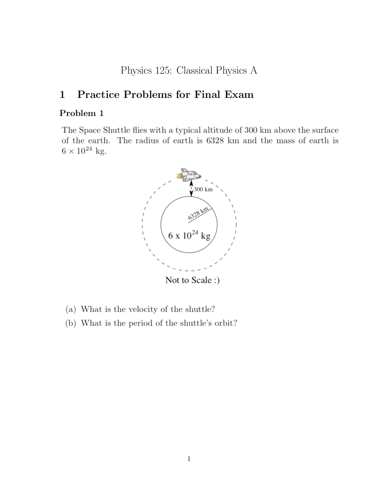 Classical Physics A 1 Practice Problems For Final Exam Lecture Notes Physics Docsity