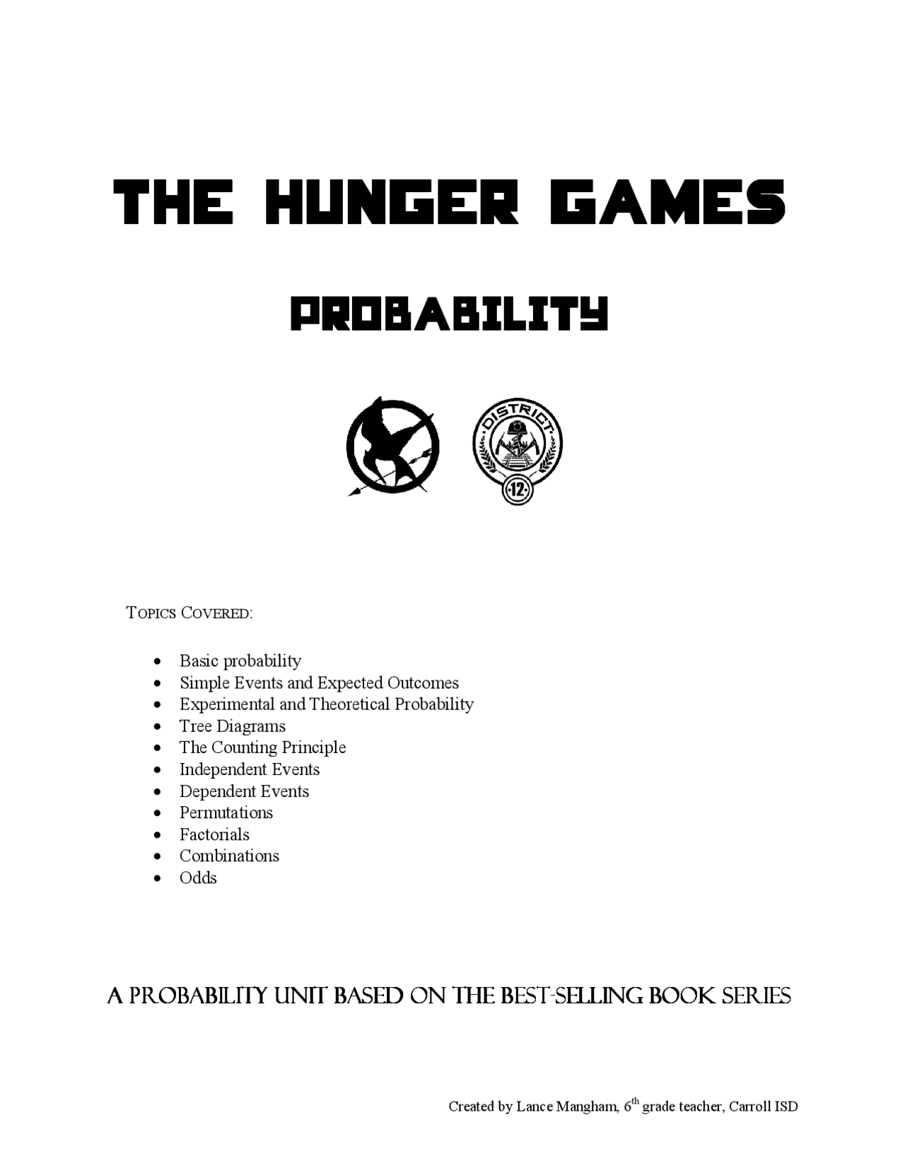 Chapter 13 Hunger Games.pdf | Exams Design | Docsity