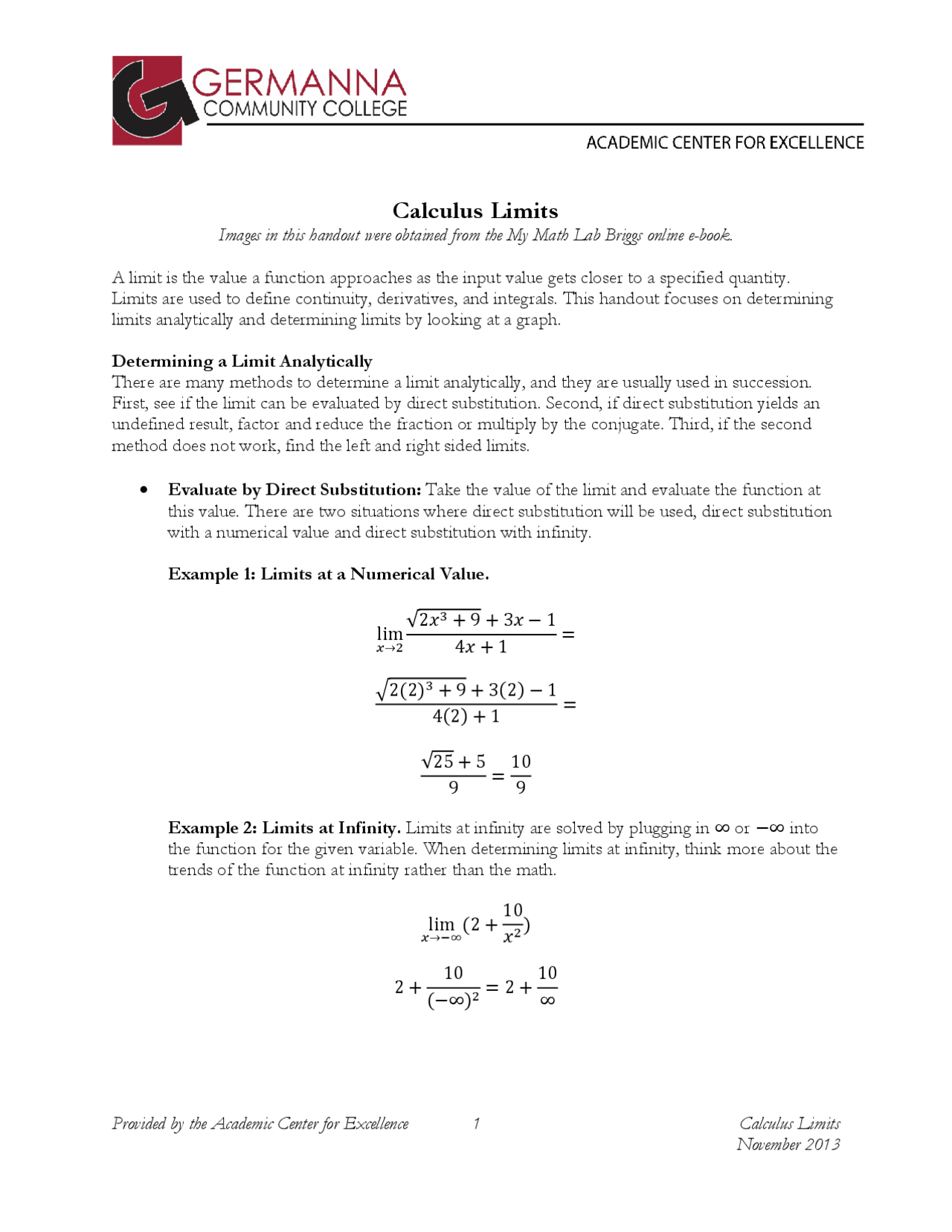 Calculus Limits | Schemes and Mind Maps Calculus | Docsity
