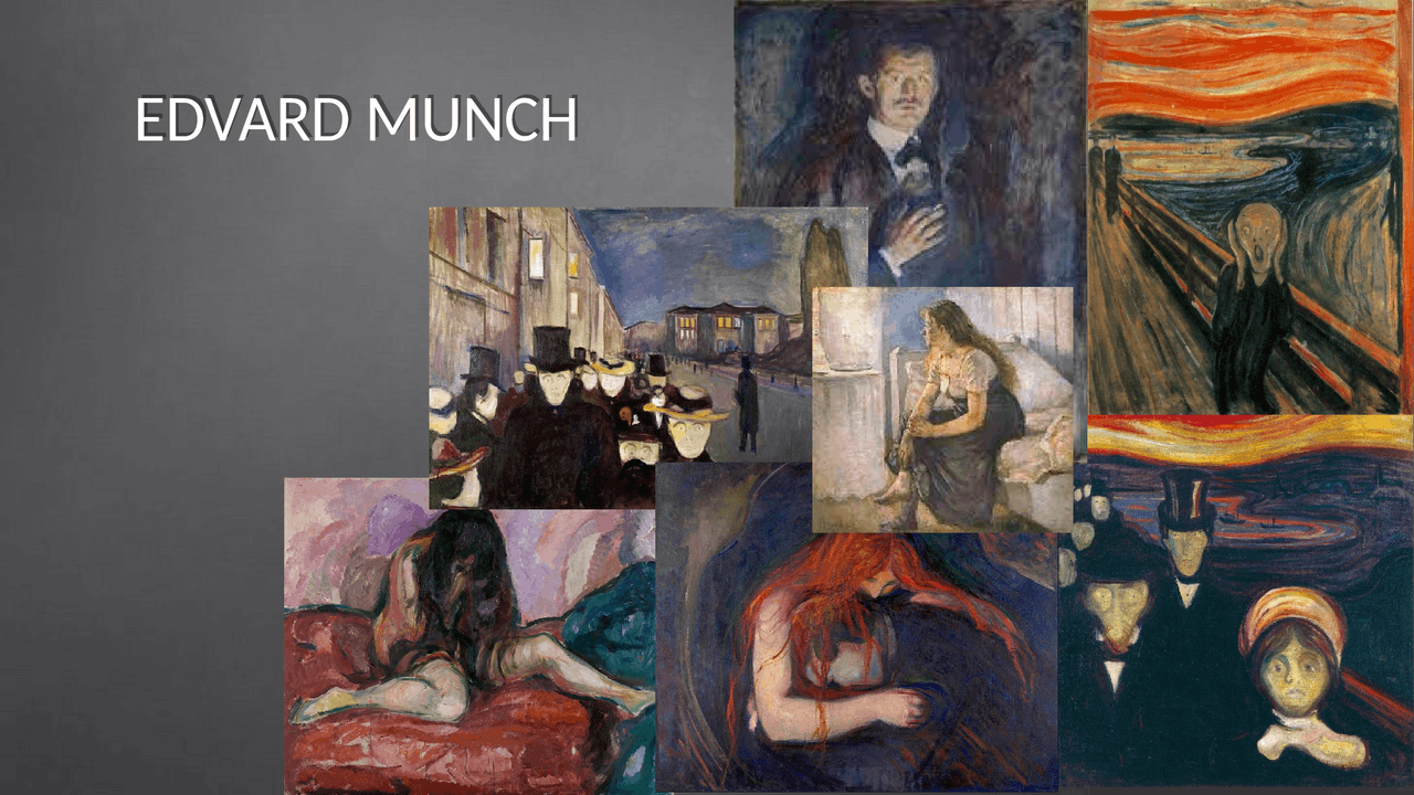 Edvard Munch E Le Sue Opere Schemi E Mappe Concettuali Di Elementi Di