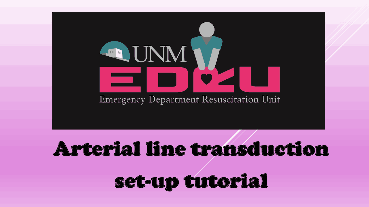 Arterial Line Transduction Set Up Tutorial Exercises Life Sciences