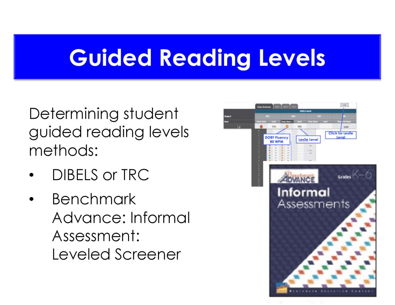 Finding Student Guided Reading Levels | Exams Learning processes | Docsity