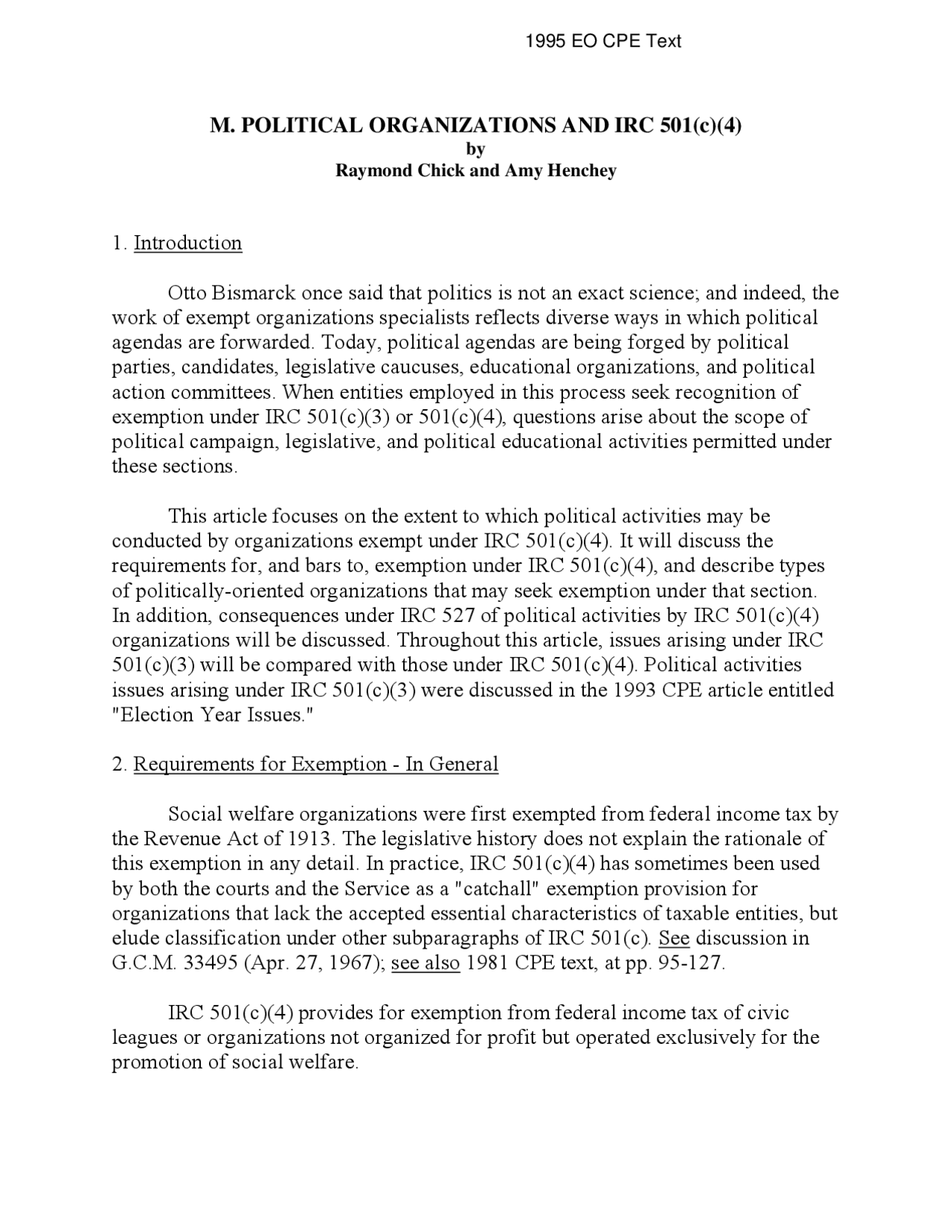 M. POLITICAL ORGANIZATIONS AND IRC 501(c)(4) | Schemes and Mind Maps ...