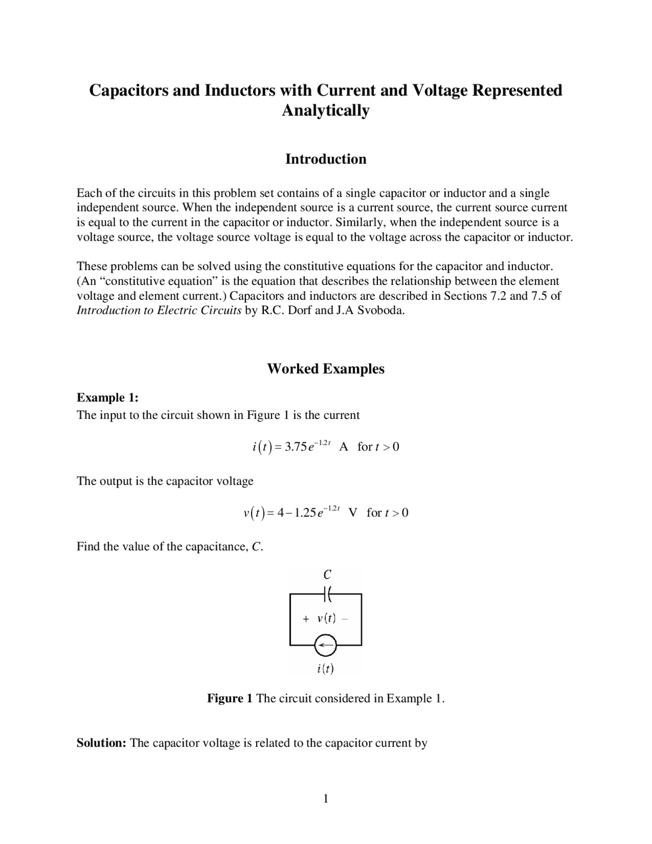 Capacitors And Inductors With Current And Voltage Slides Basic