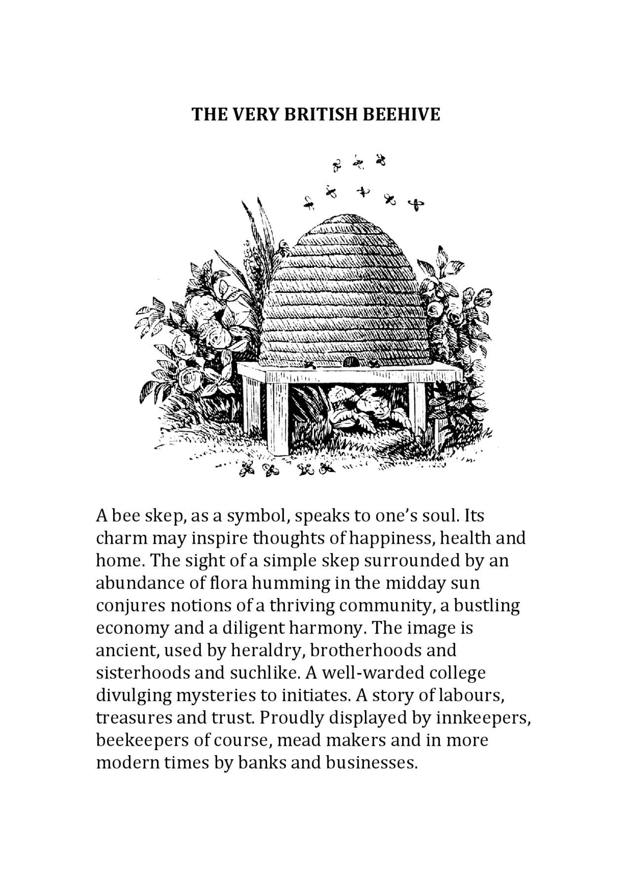 THE VERY BRITISH BEEHIVE A bee skep, as a symbol ... | Exercises Design ...