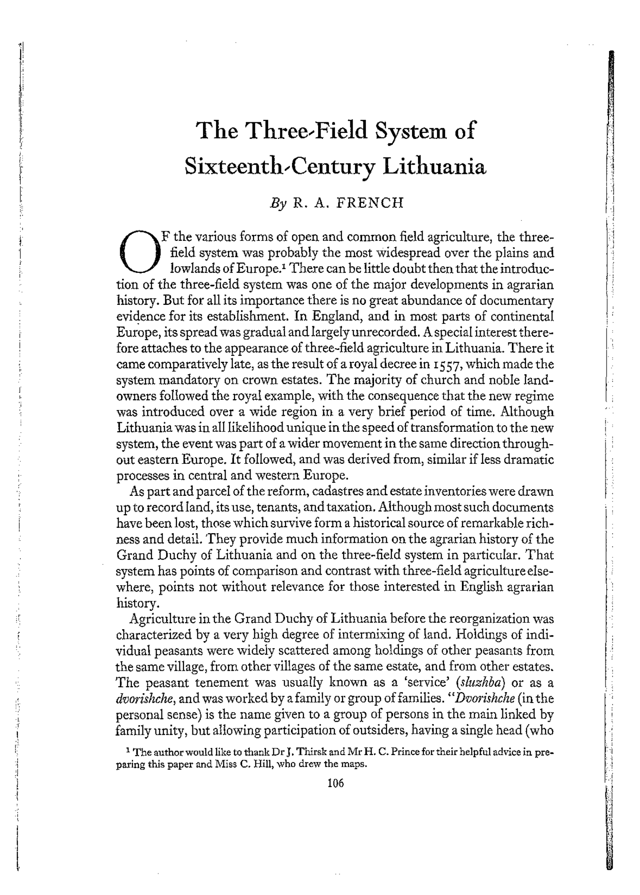 The Three-Field System of Sixteenth, Century Lithuania | Exams History ...
