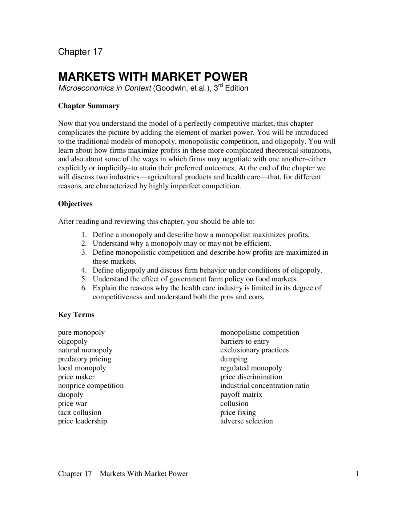 Chapter 17 Exámenes Microeconomía Docsity