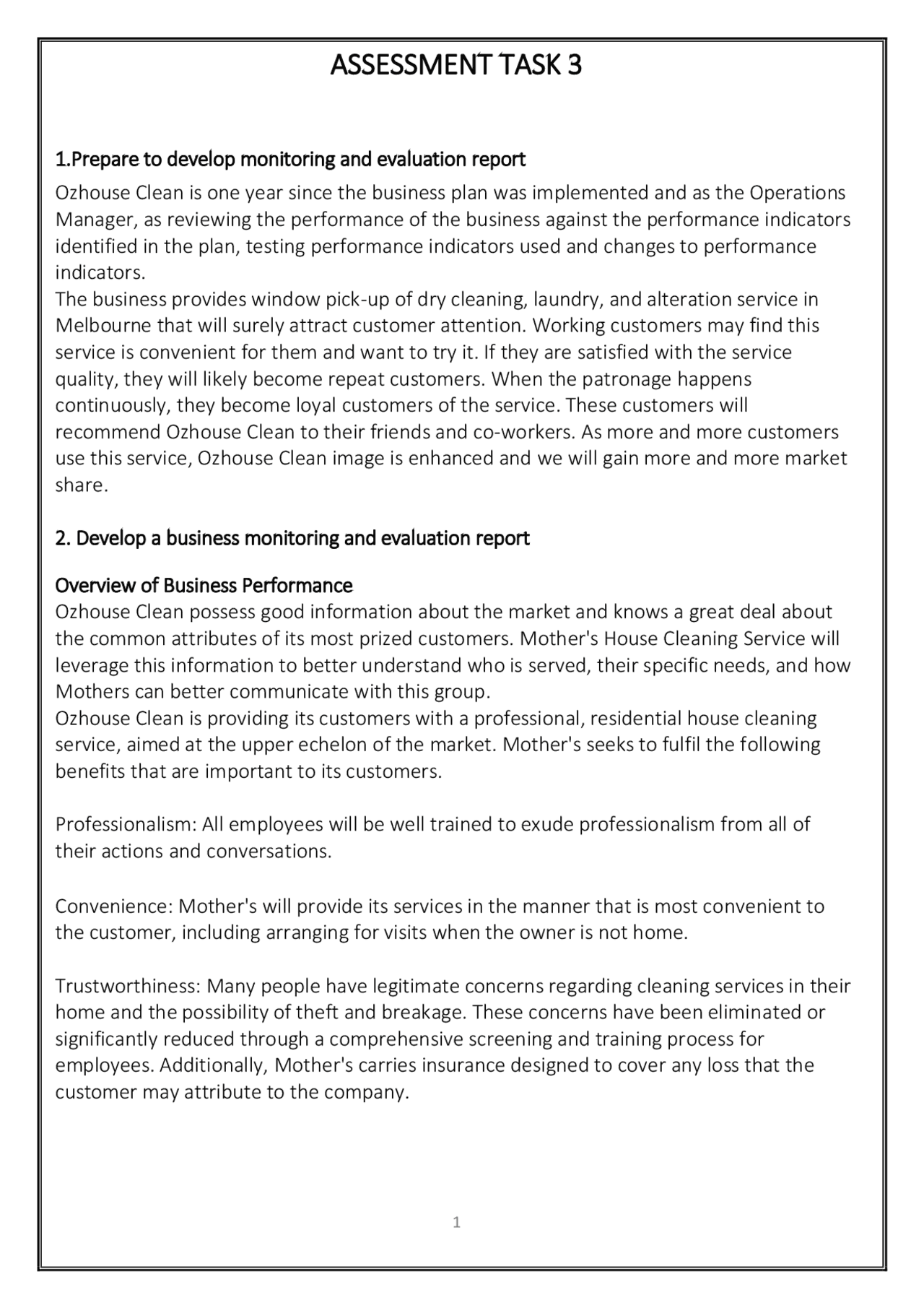 BSBMGT617 Business Plan - Student Assessment Task 3 | Study notes ...