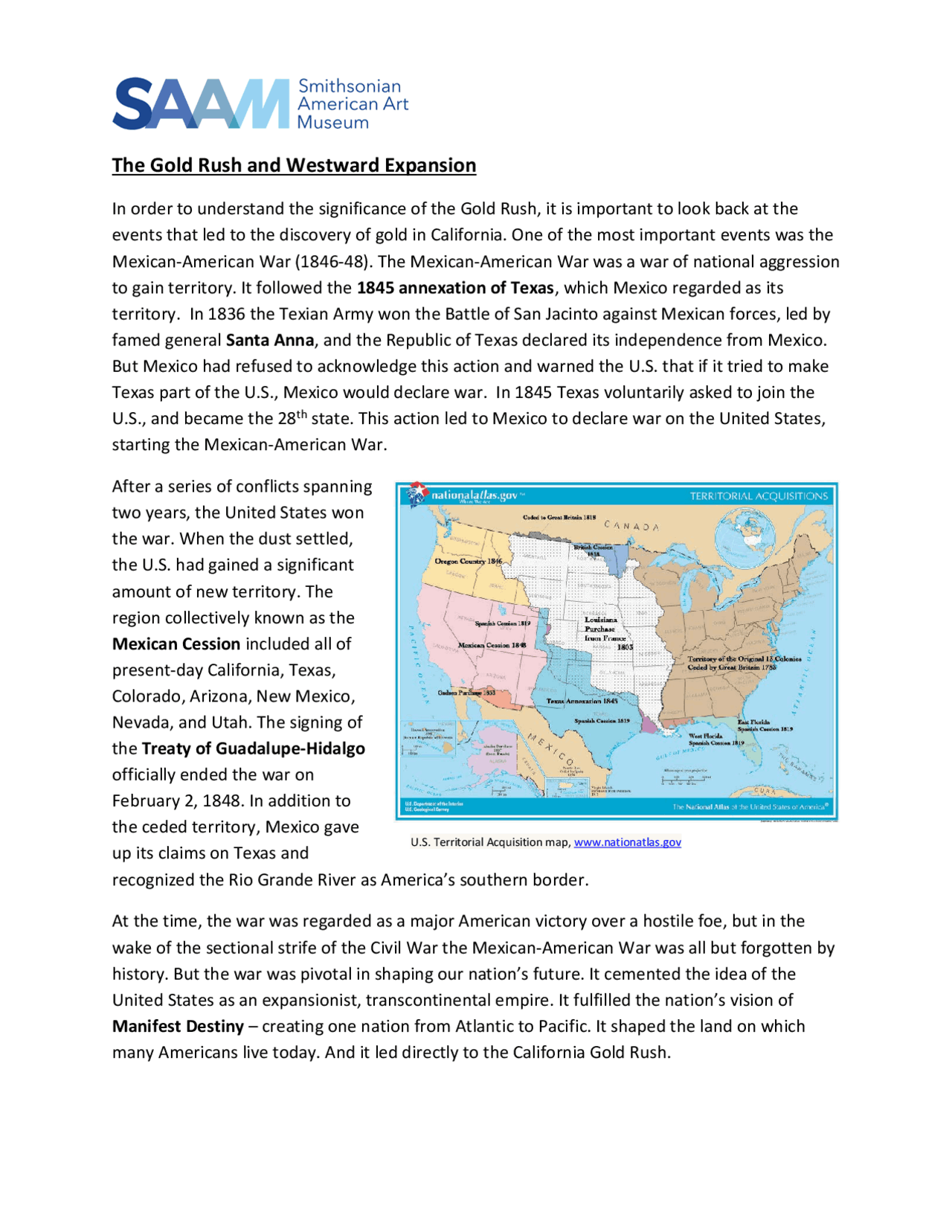 The Gold Rush and Westward Expansion | Summaries History | Docsity