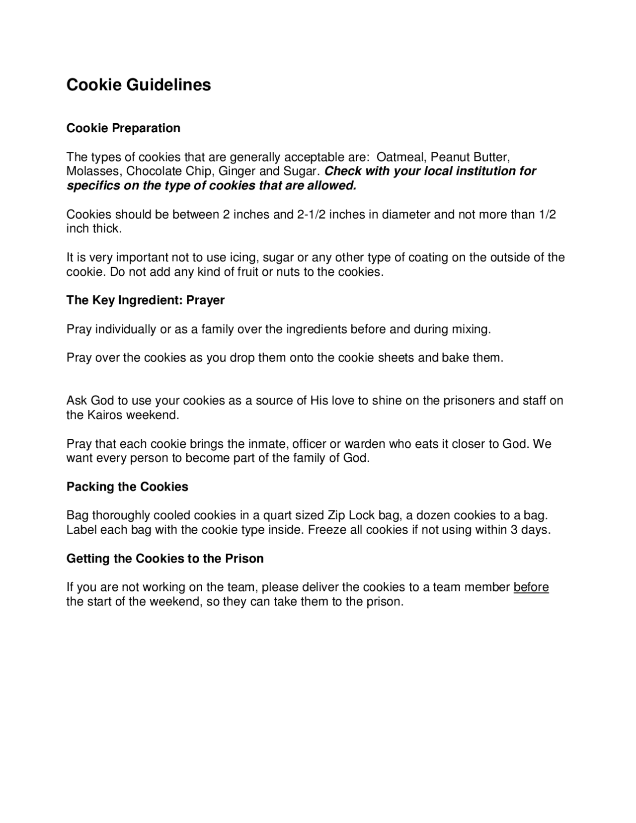 Cookie Guidelines Lecture Notes Cooking Basics Docsity