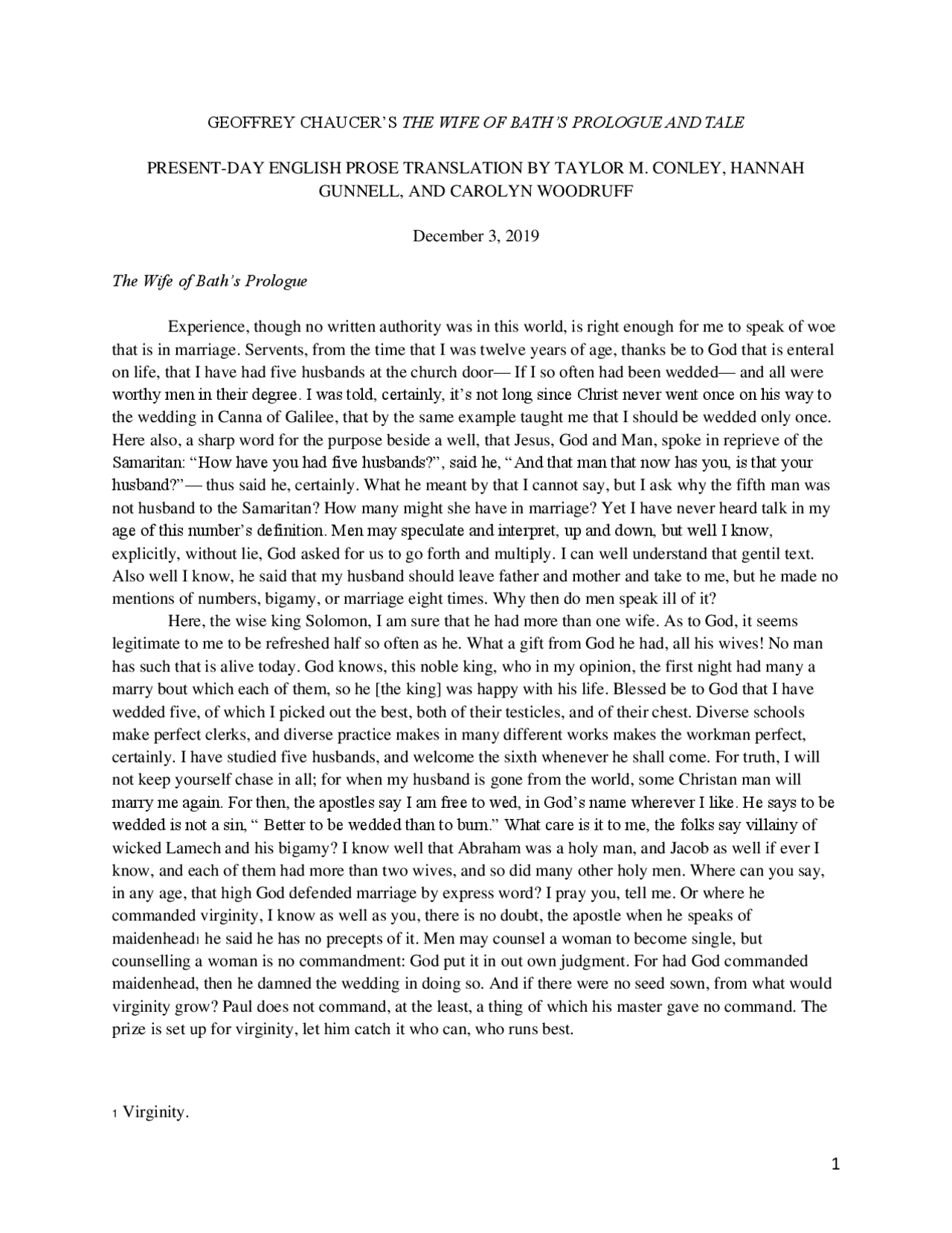 geoffrey chaucer's the wife of bath's prologue and tale | Exams Dance ...