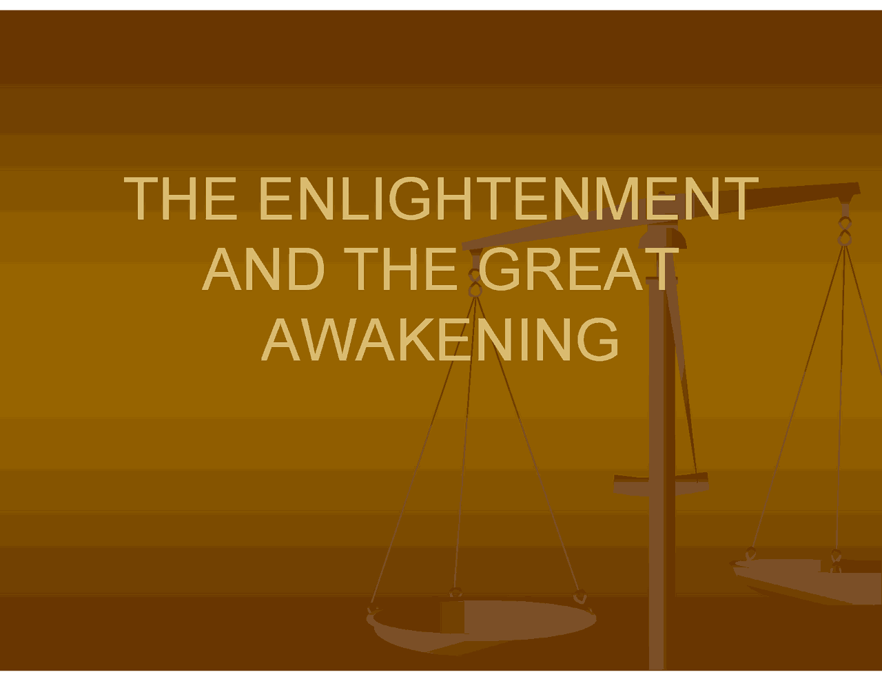 THE ENLIGHTENMENT AND THE GREAT AWAKENING | Study notes Religion | Docsity