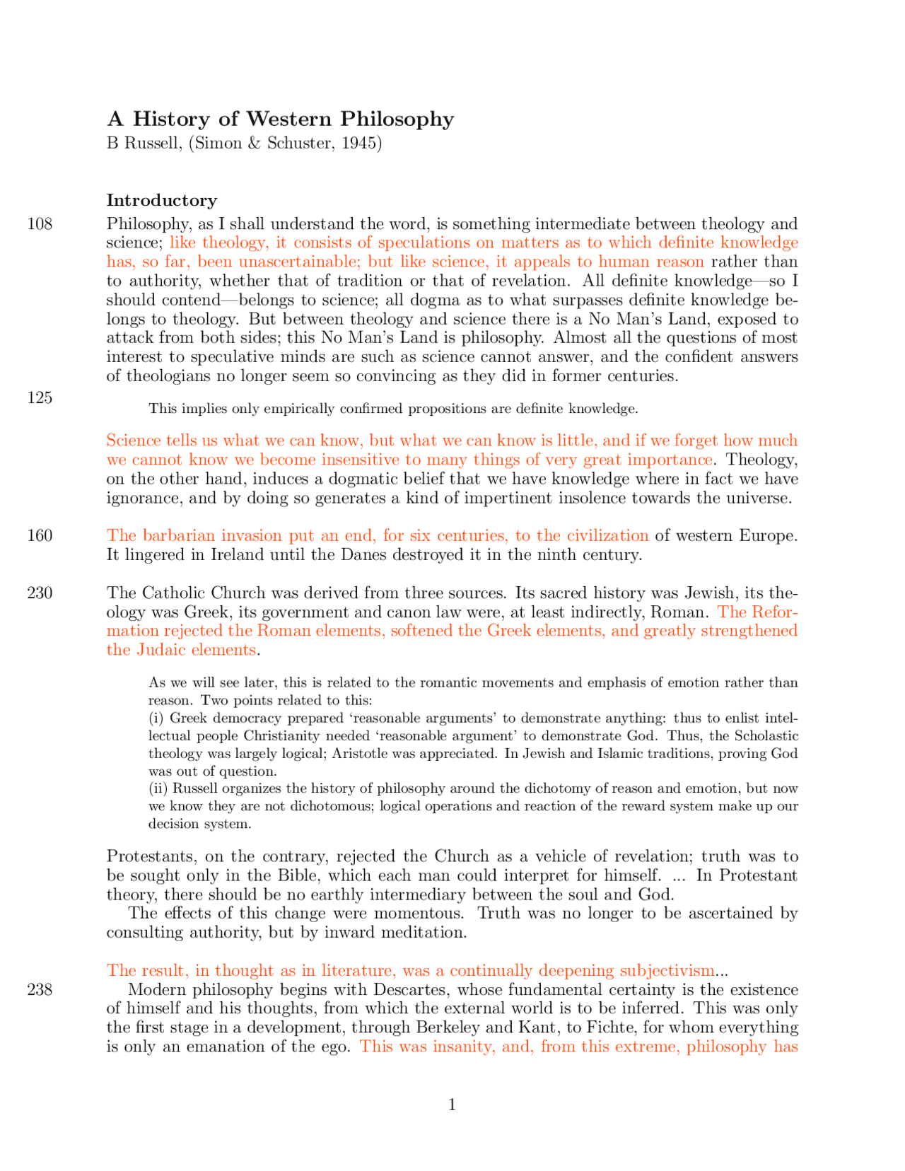 A History of Western Philosophy | Slides Philosophy | Docsity