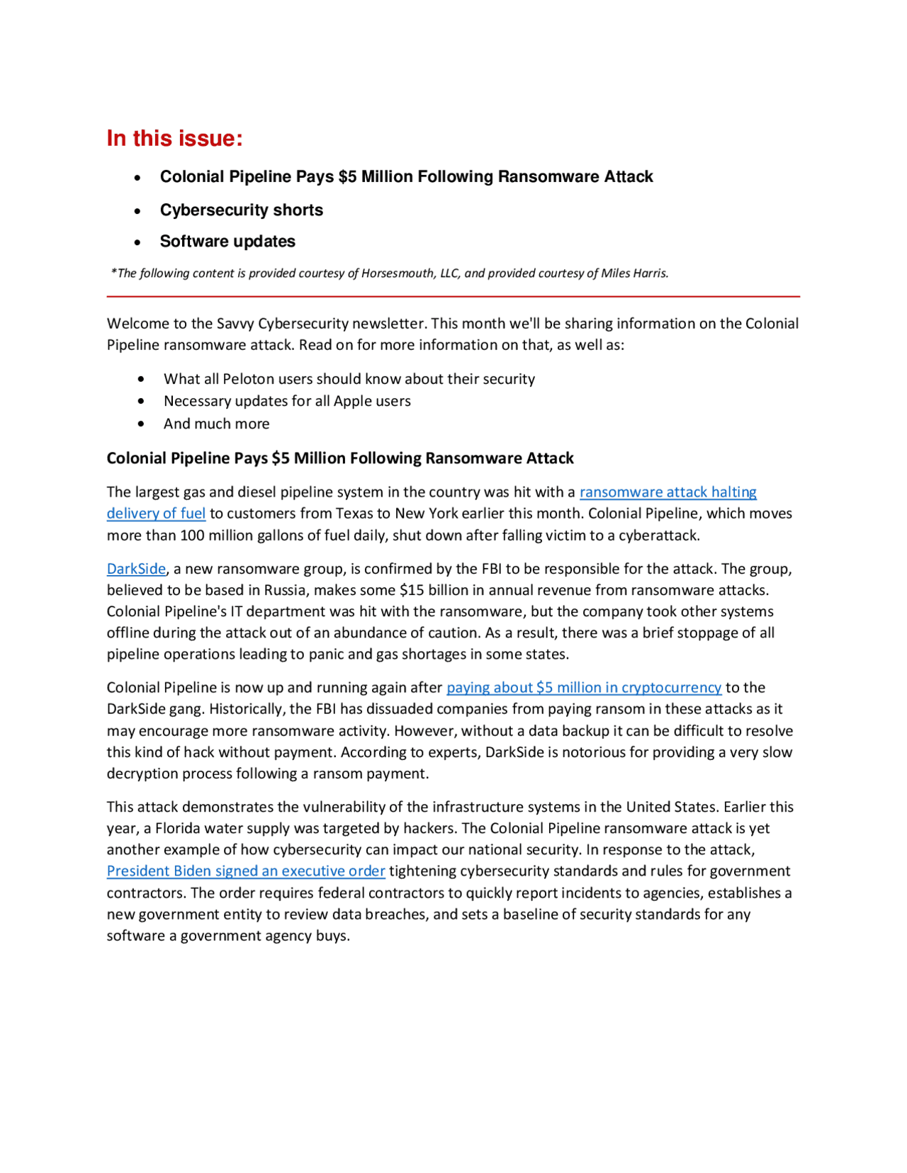 In This Issue Summaries Business Docsity