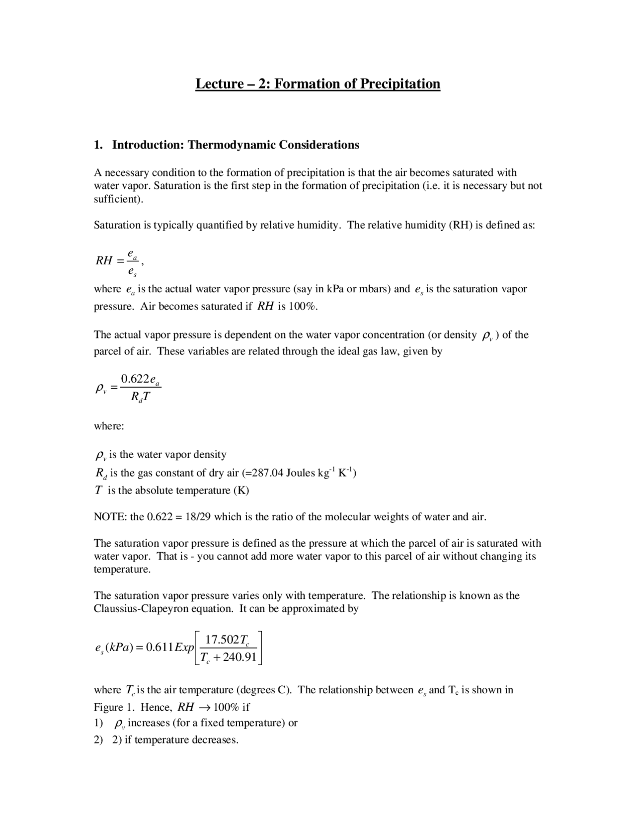 Lecture – 2: Formation of Precipitation | Schemes and Mind Maps Law ...