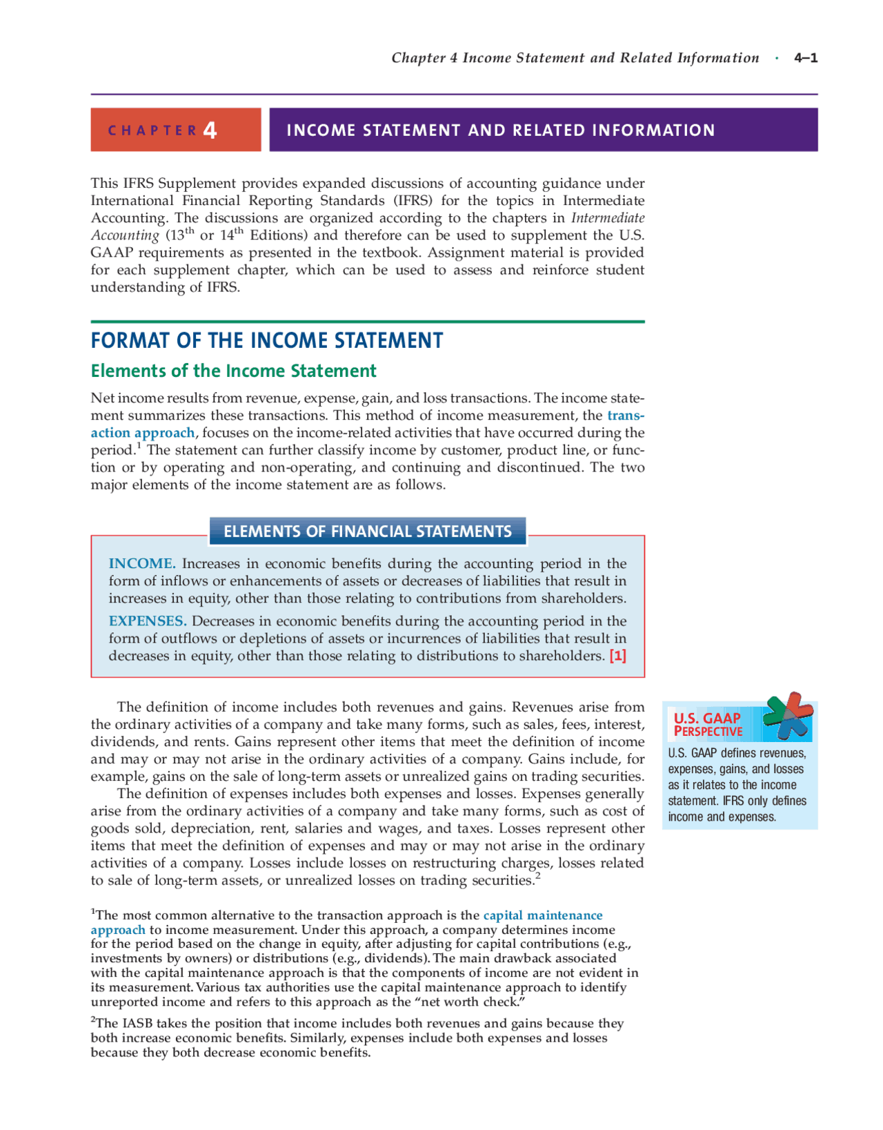 FORMAT OF THE INCOME STATEMENT | Summaries Accounting | Docsity