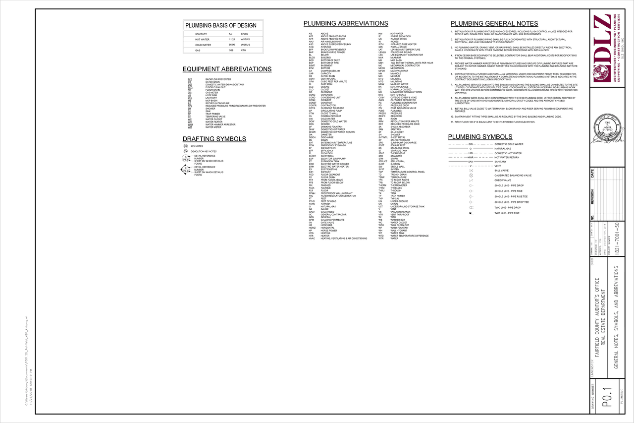Plumbing General Notes Slides Principles Of Machine Tool Design Docsity