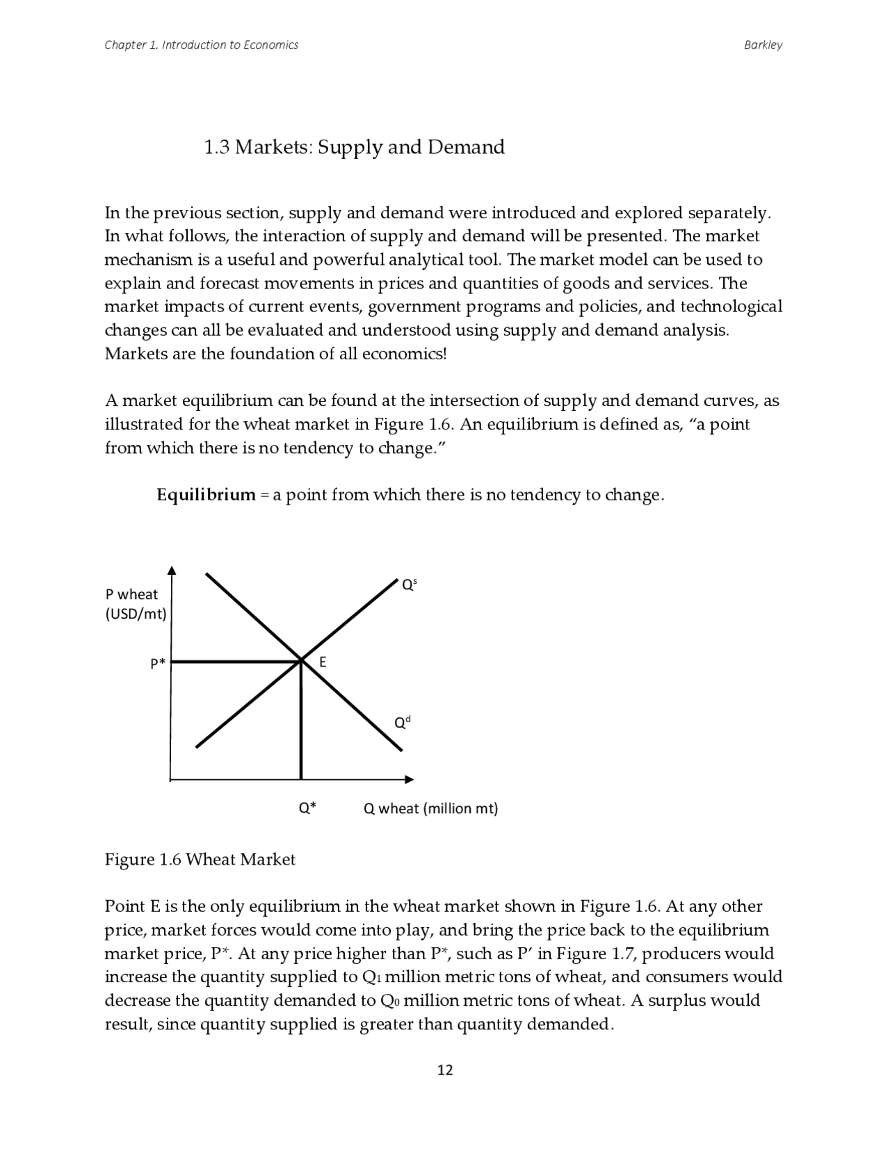 1.3 Markets: Supply and Demand | Exercises Economics | Docsity