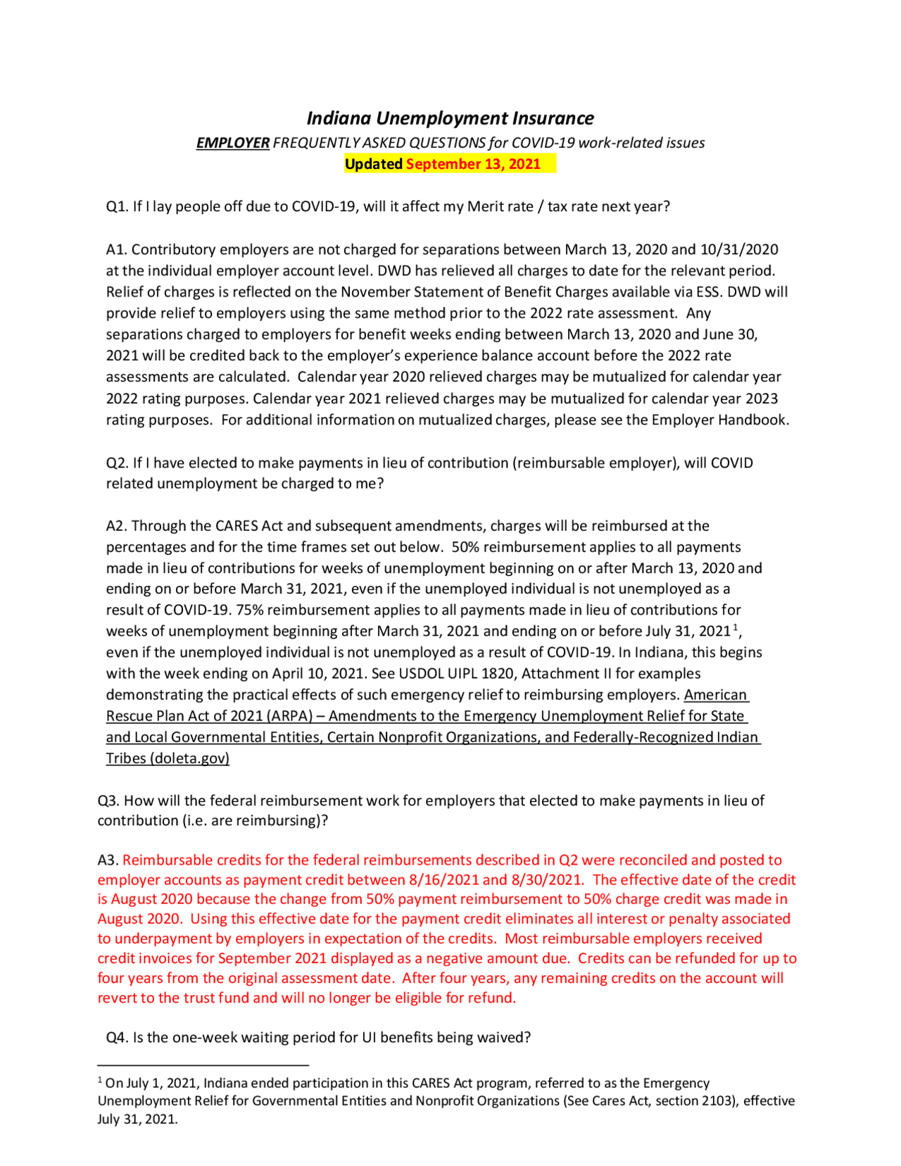 Indiana Unemployment Faq Employers Exercises Business Docsity 