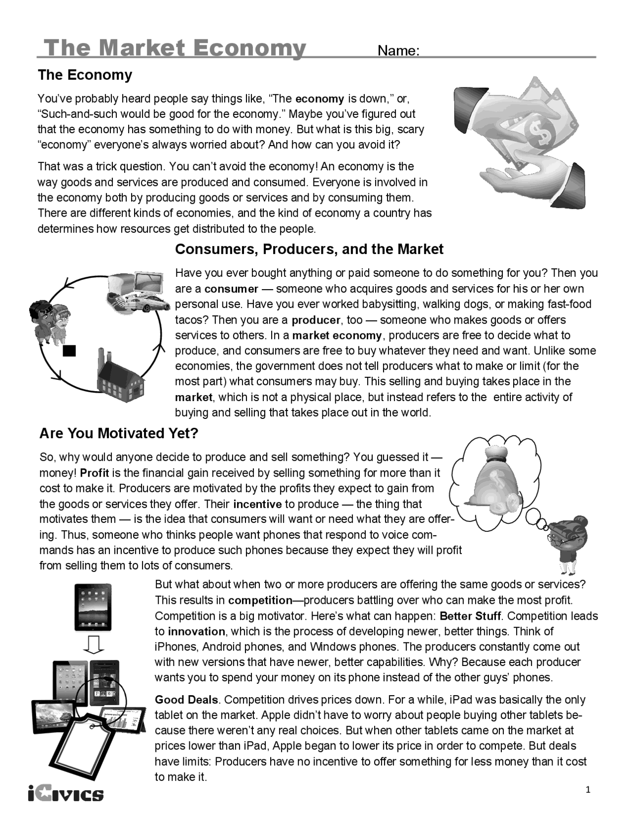 The Market Economy | Slides Market economy | Docsity