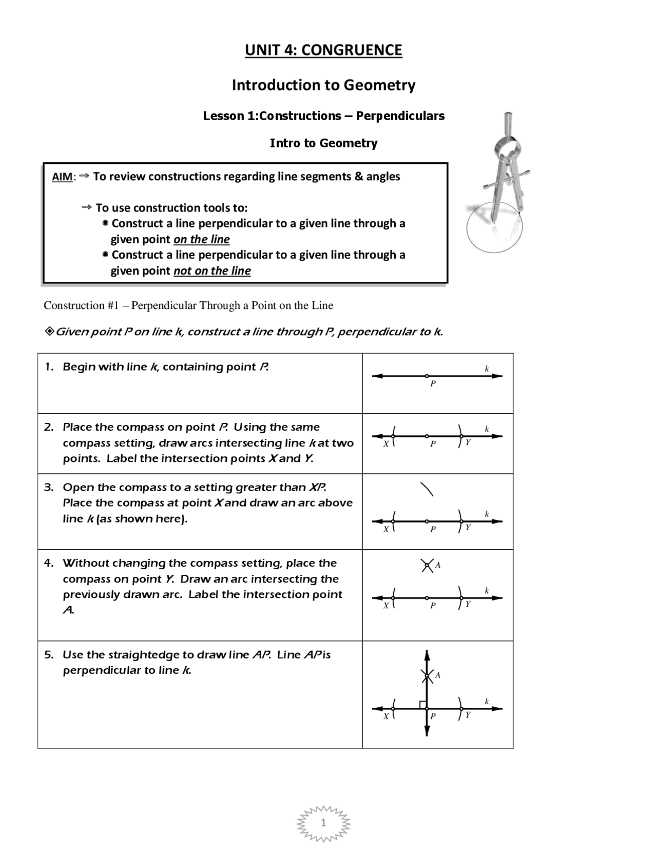 UNIT 4: CONGRUENCE Introduction to Geometry | Summaries Geometry | Docsity