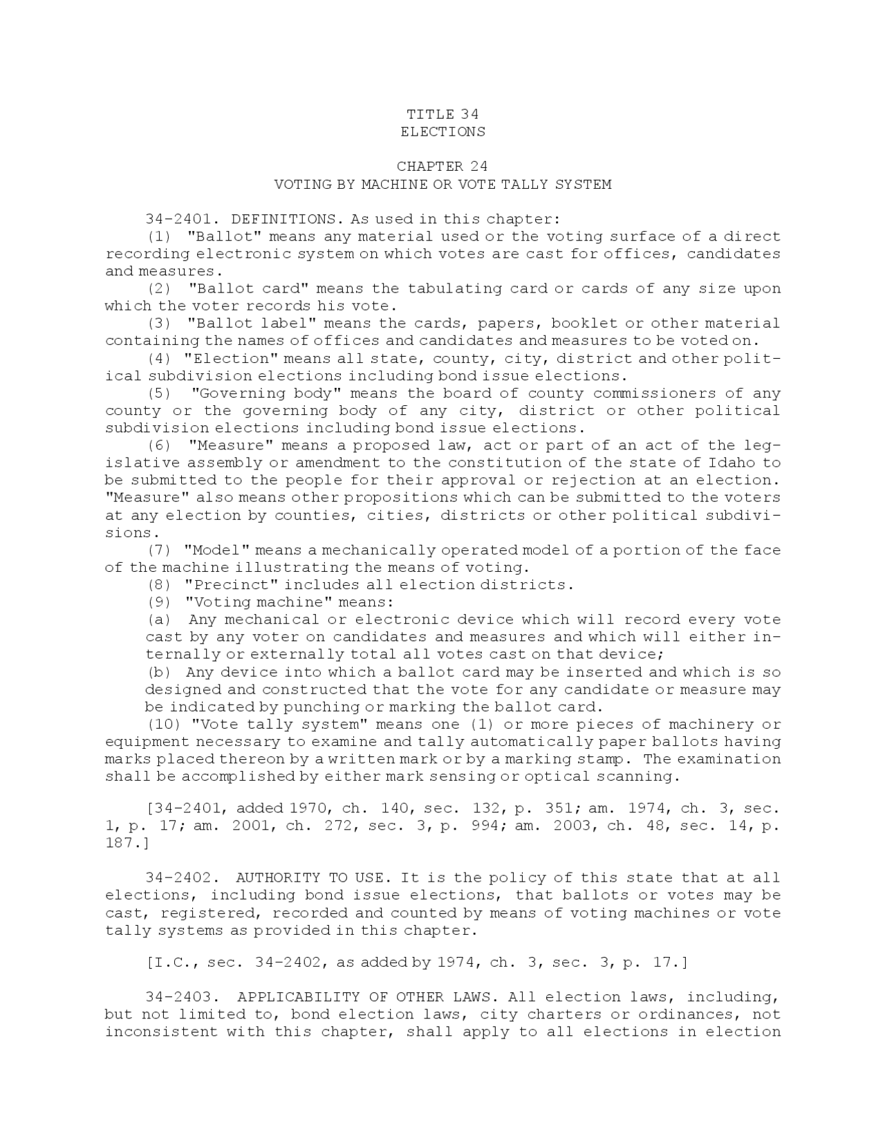 TITLE 34 ELECTIONS CHAPTER 24 VOTING BY MACHINE ... | Schemes and Mind ...