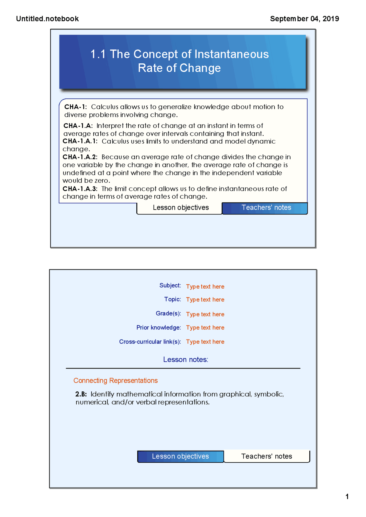 1.1 The Concept of Instantaneous Rate of Change | Exams Calculus | Docsity