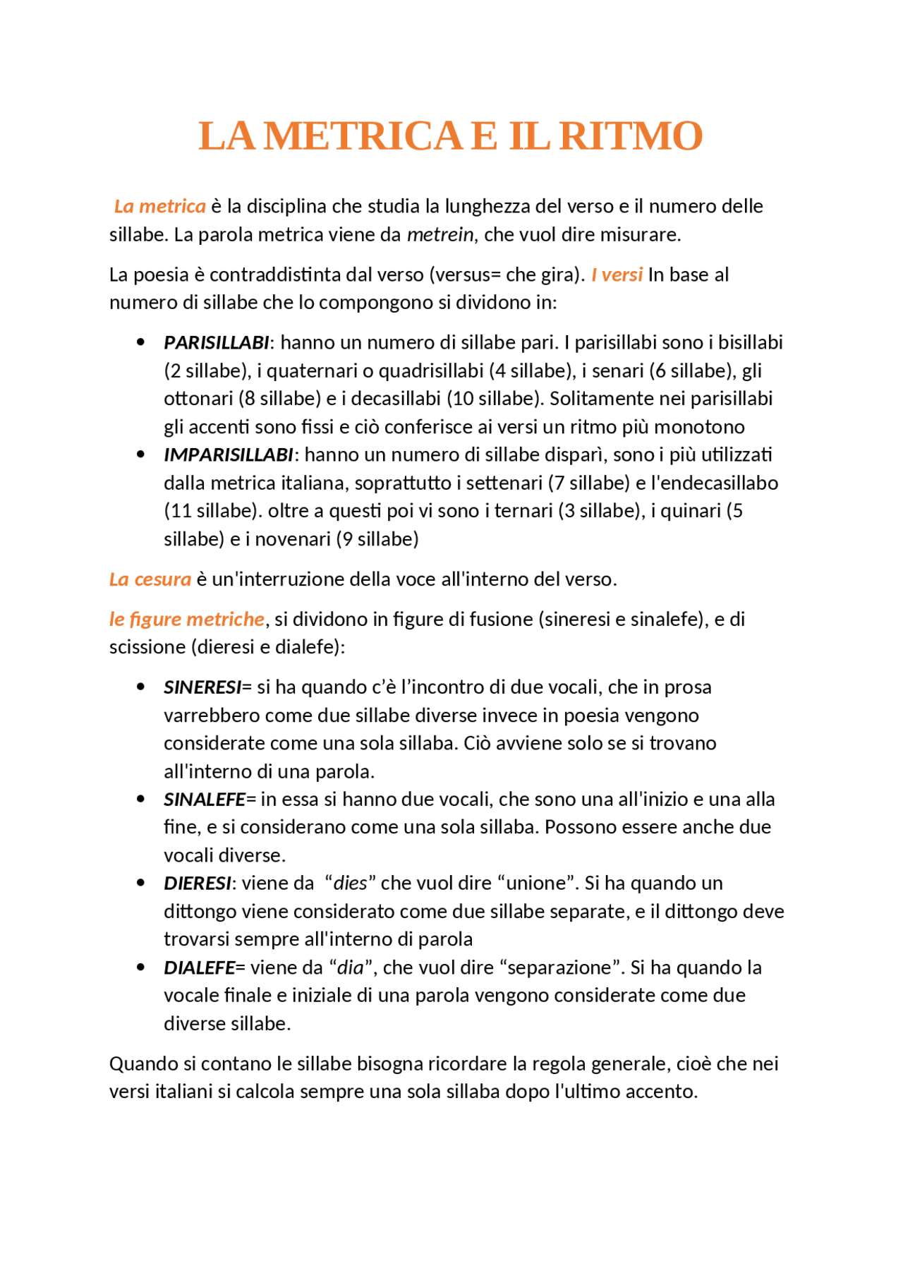 Metrica Poesia Métrica