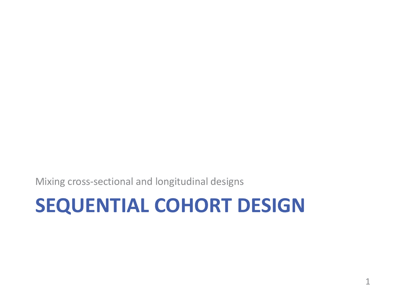 Sequential Cohort Design Exams Design Docsity
