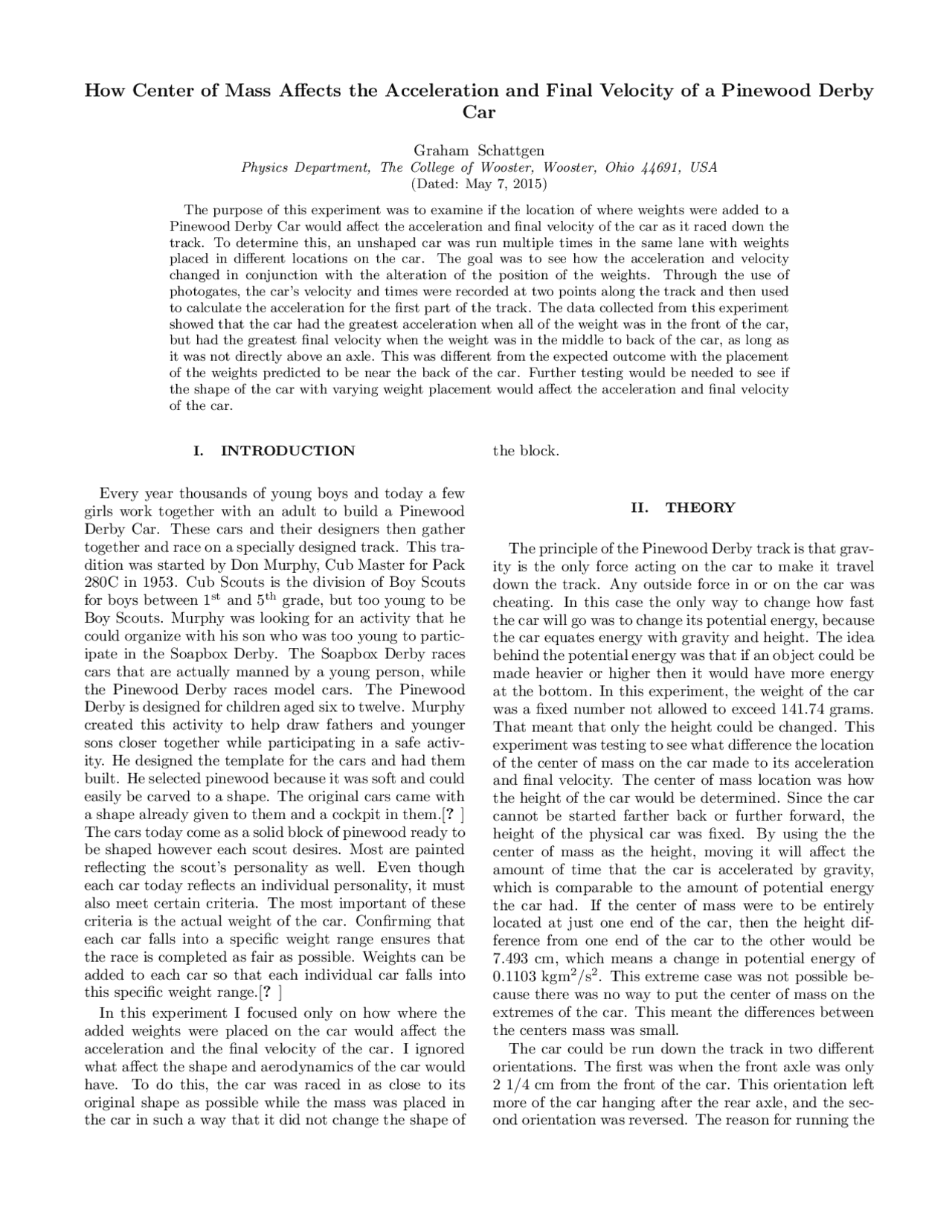 How Center of Mass Affects the Acceleration and Final ... | Study notes ...