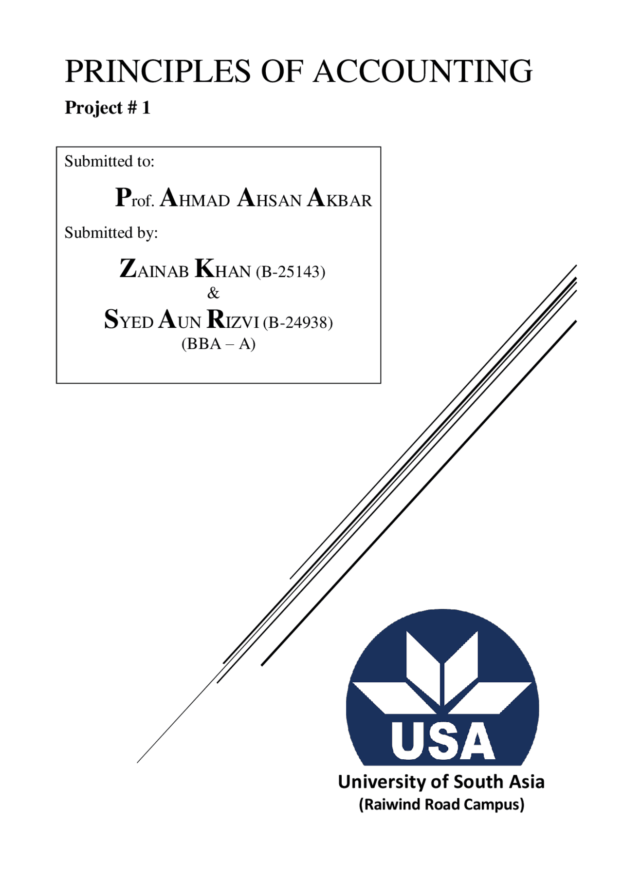 About account Projects | Summaries Accounting | Docsity