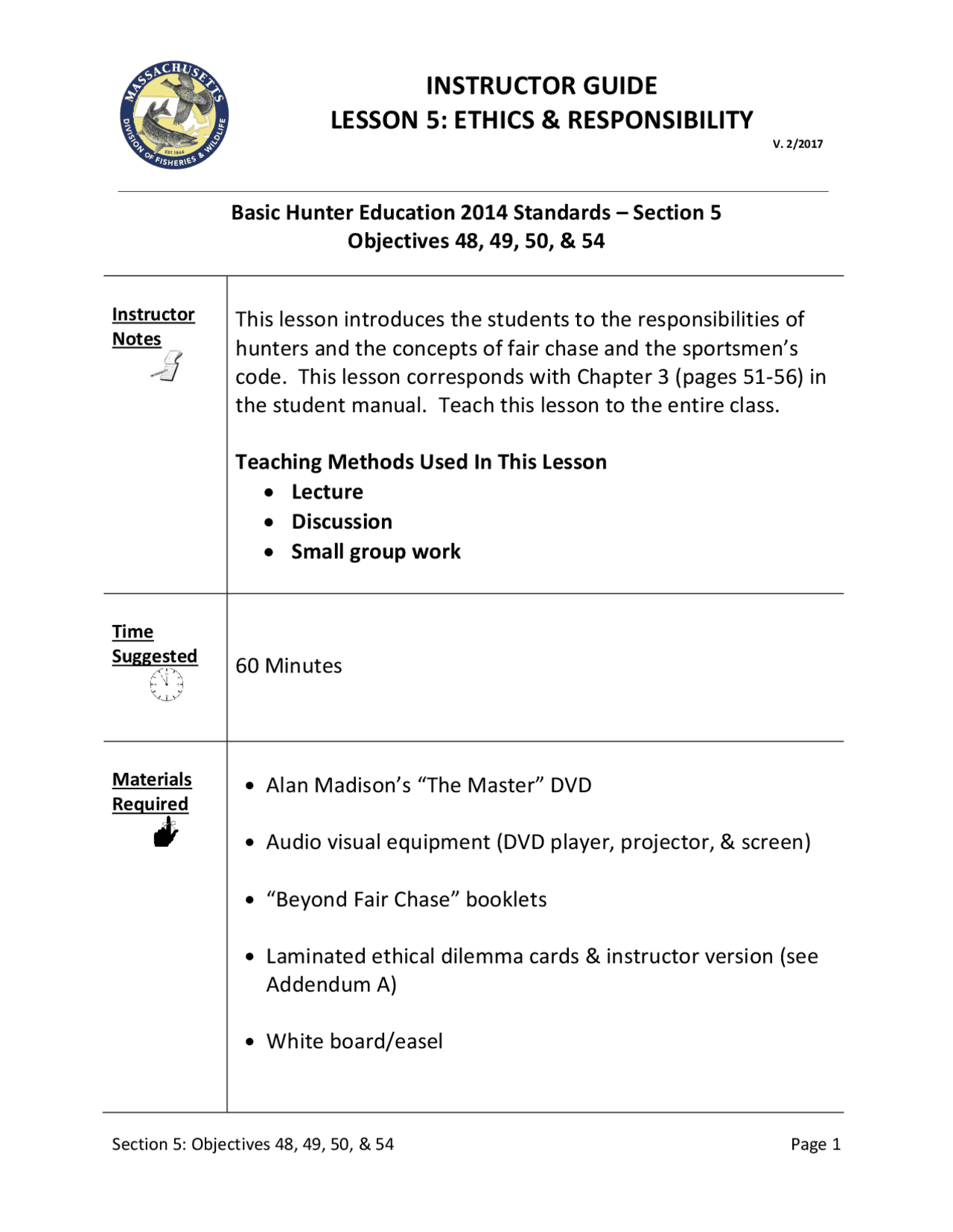 INSTRUCTOR GUIDE LESSON 5: ETHICS & RESPONSIBILITY | Schemes and Mind ...