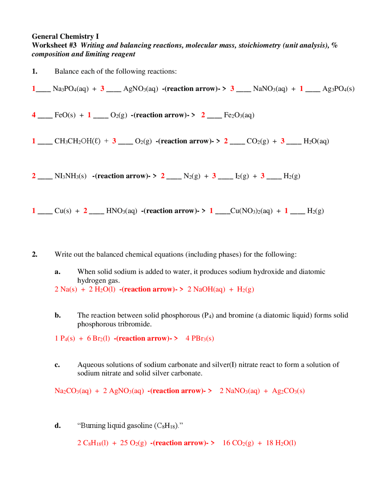General Chemistry I | Summaries Chemistry | Docsity