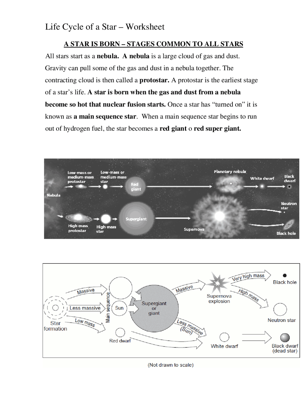 Life Cycle of a Star | Study notes Astronomy | Docsity
