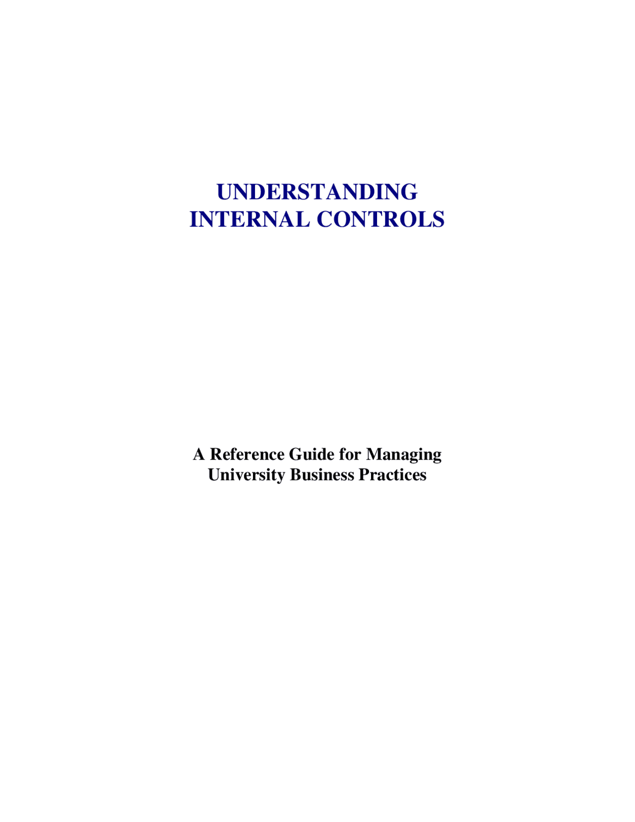 Understanding Internal Controls Lecture Notes Business Docsity