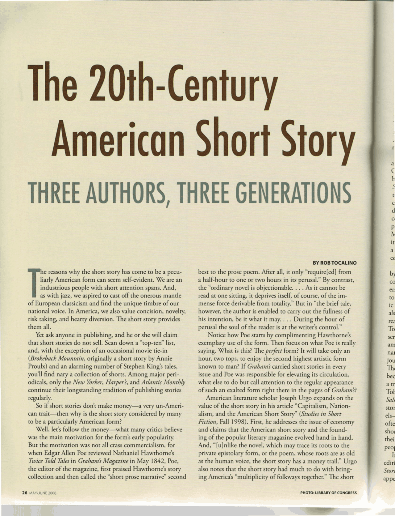 The Nth Century American Short Story Exercises Voice Docsity