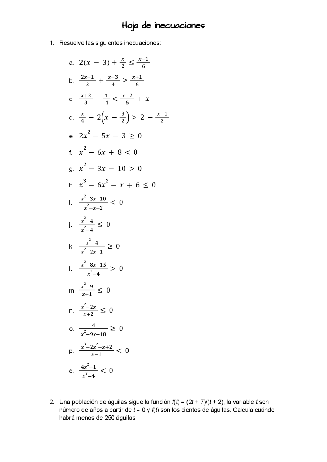 Ejercicios De Matemáticas De 1 De Bachillerato Apuntes De Matemáticas