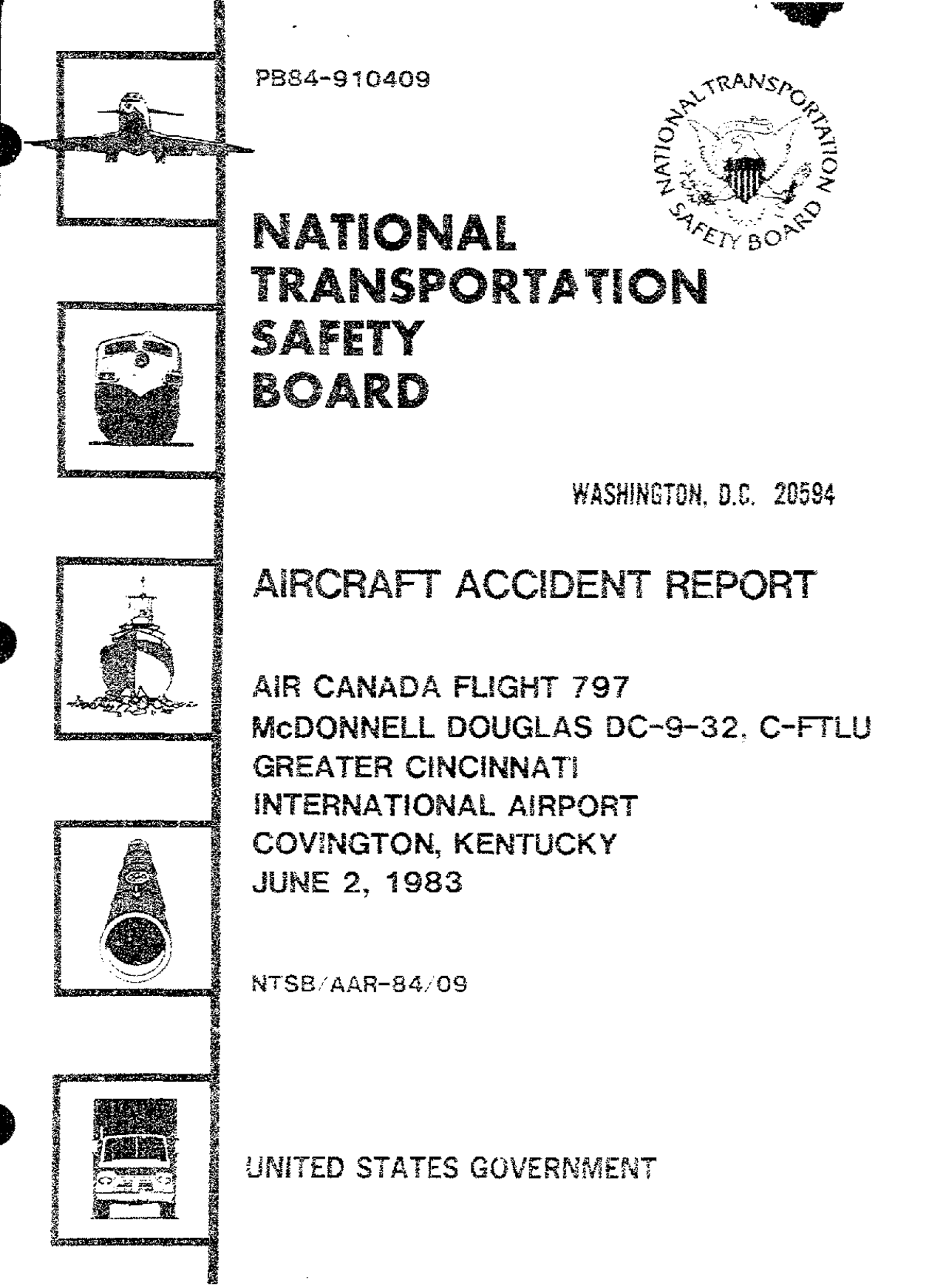 NTSB Aircraft Accident Report: Air Canada Flight 797 | Exercises ...