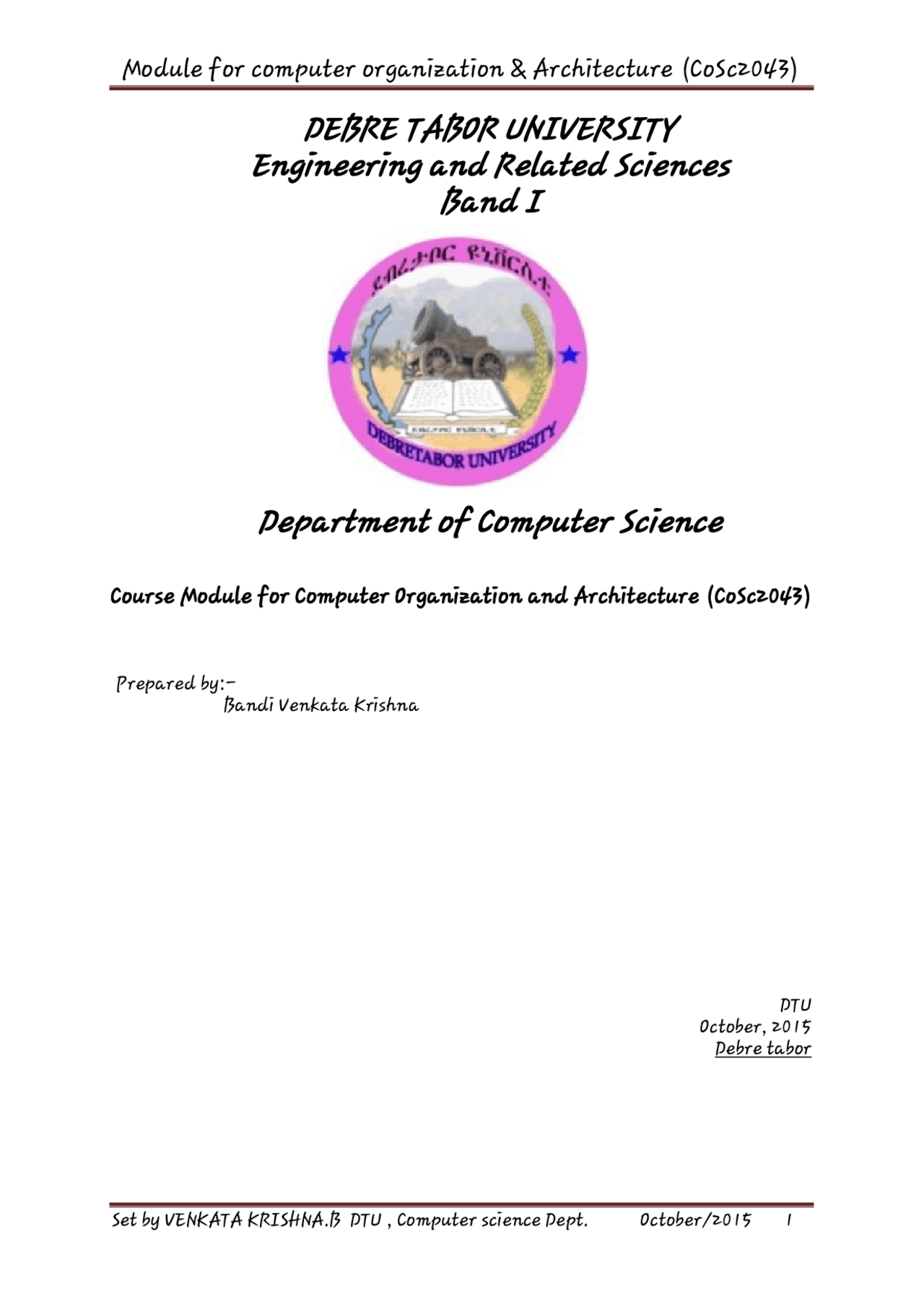 Computer organization and Architecture | Study notes Computer ...