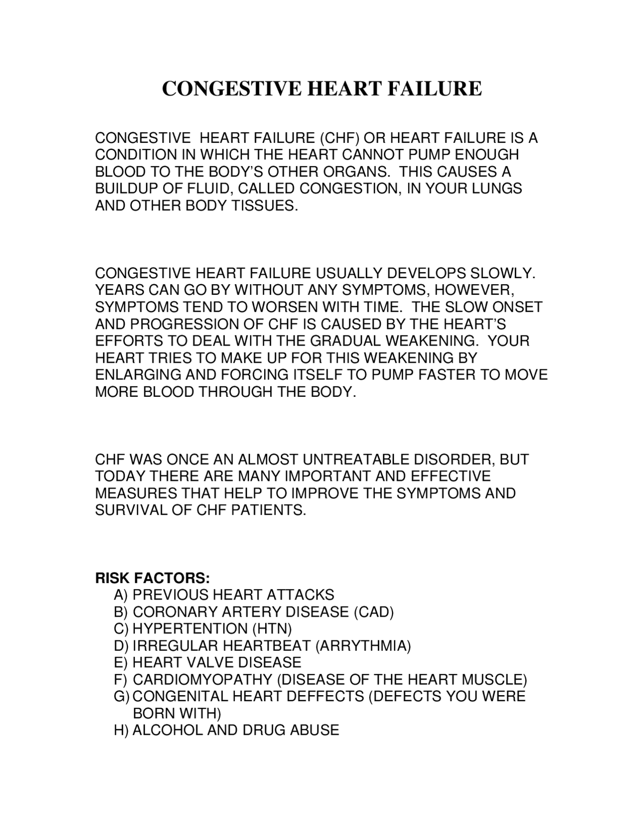 Congestive Heart Failure: Causes, Symptoms, Diagnosis, and Treatment ...