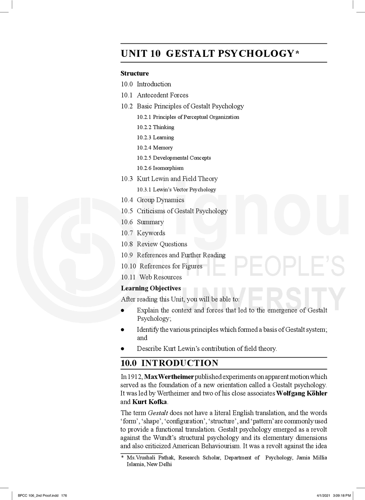 Unit 10 gestalt PsyChology | Study notes Psychology | Docsity