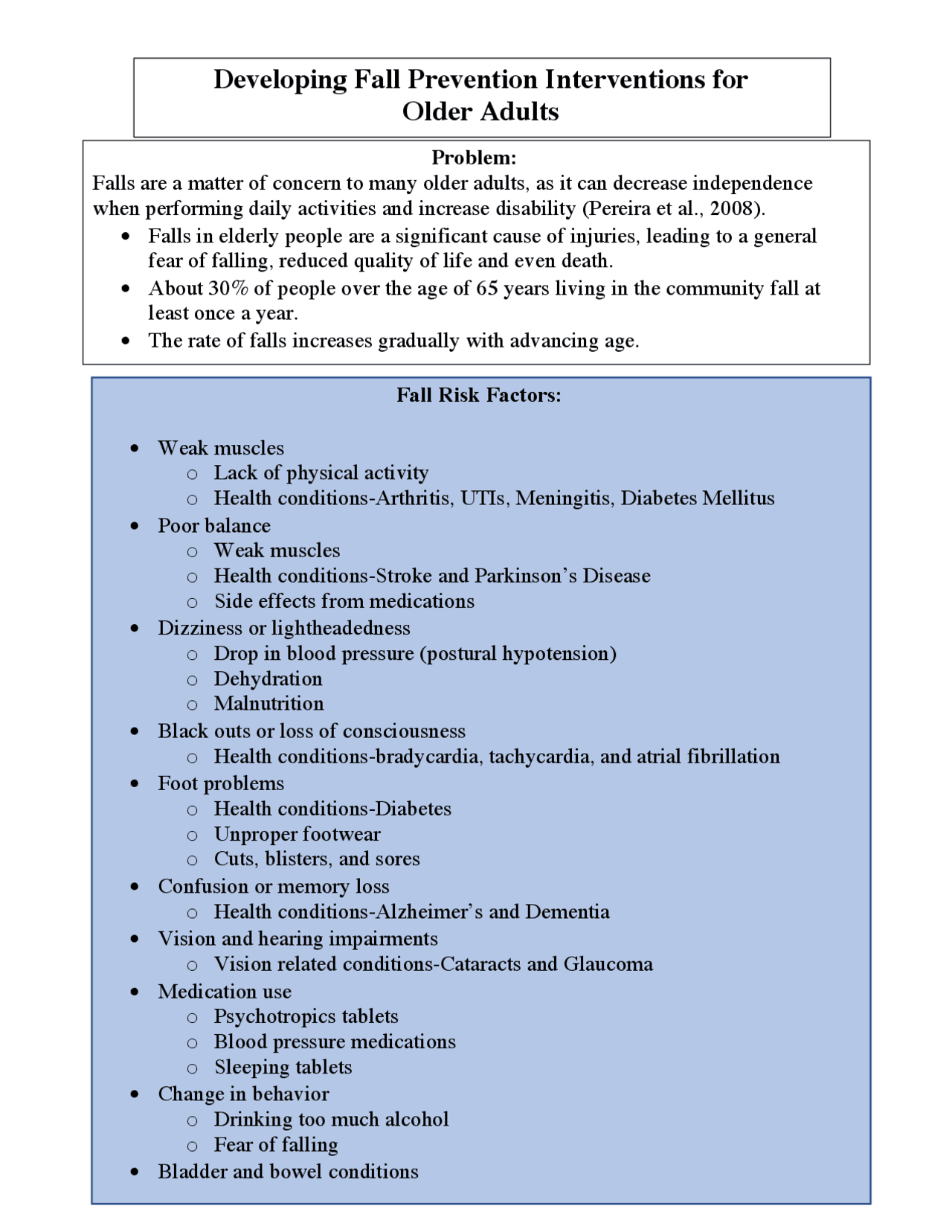 Developing Fall Prevention Interventions for Older Adults | Study notes ...
