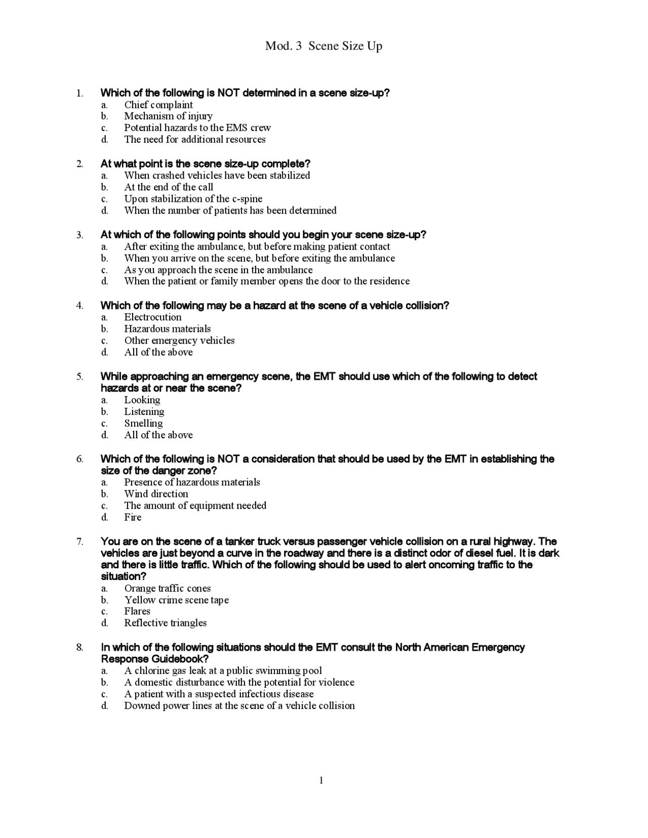 Mod 3 Scene Size Up Summaries Infectious Disease Docsity