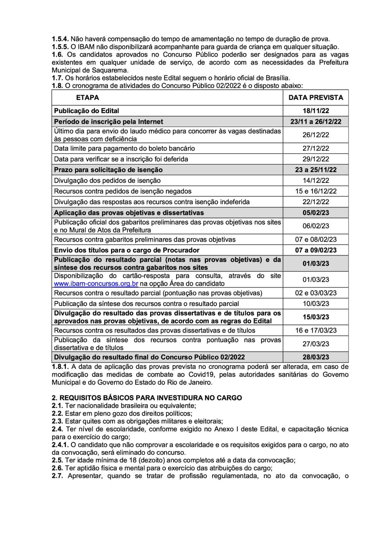 Cronograma de datas Saquarema | Esquemas Português (Gramática ...