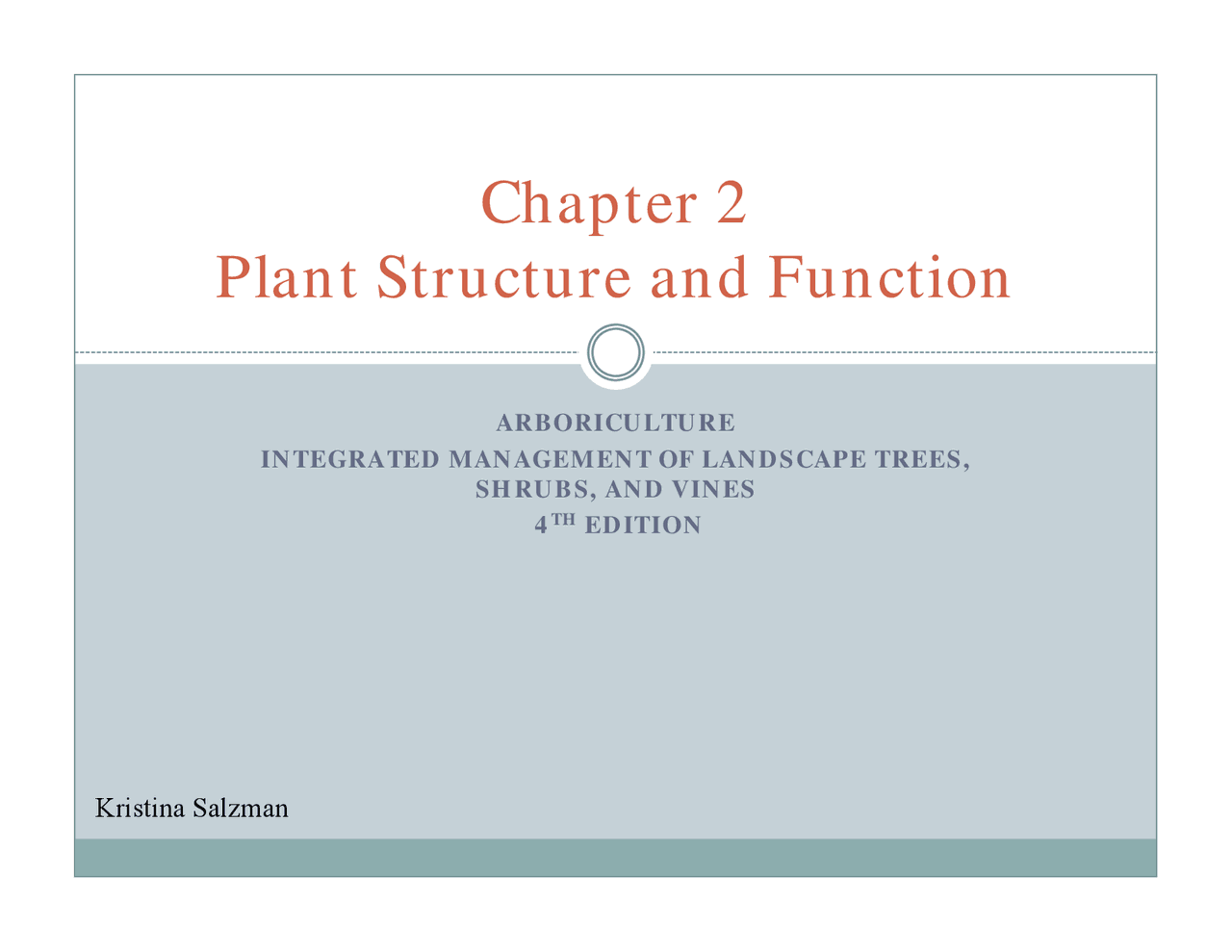 Chapter 2 Plant Structure And Function Summaries Anatomy Docsity